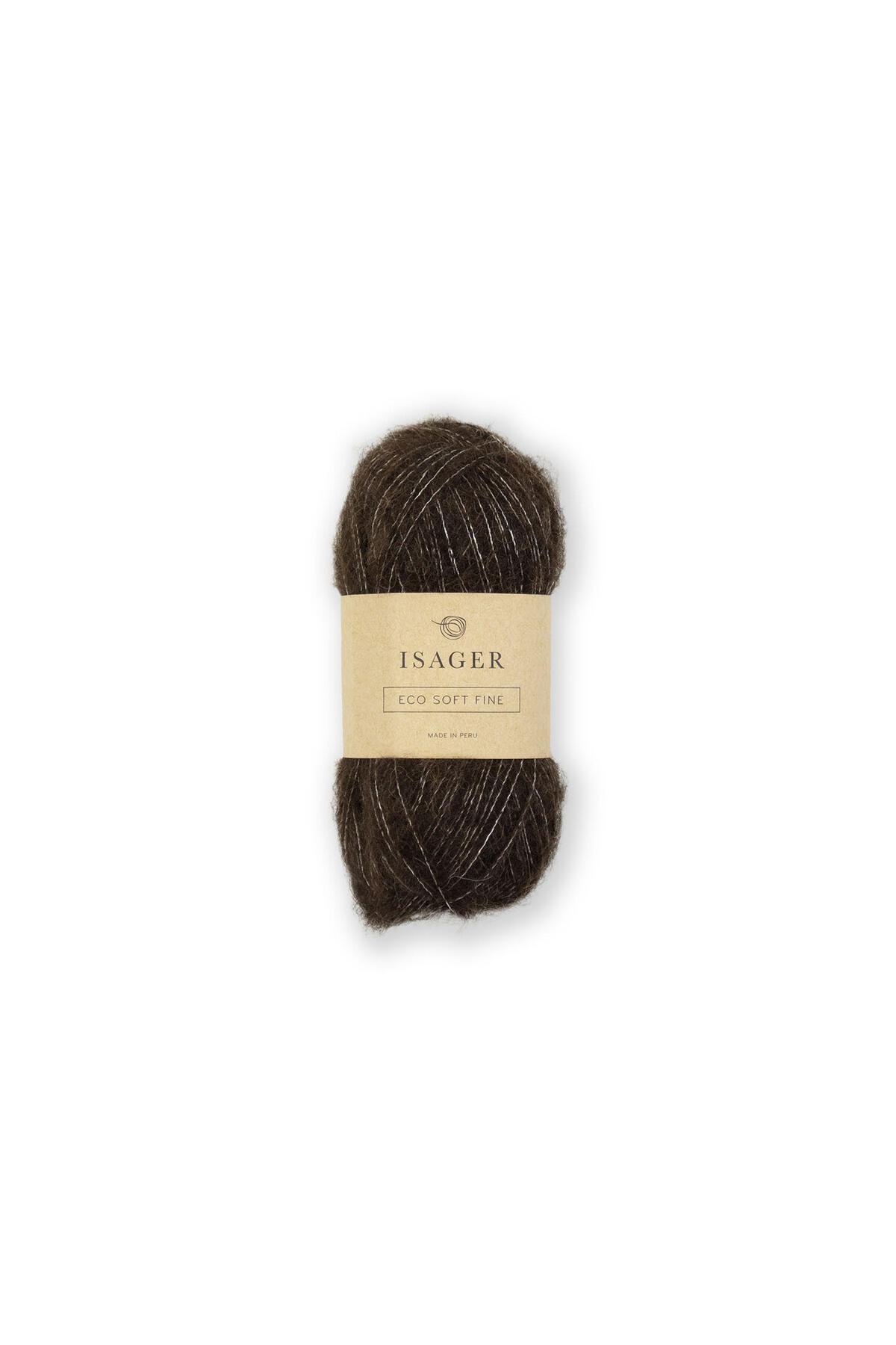 Isager Soft Fine E8s Garn | Mørkebrun Alpaca, Silke & Yak