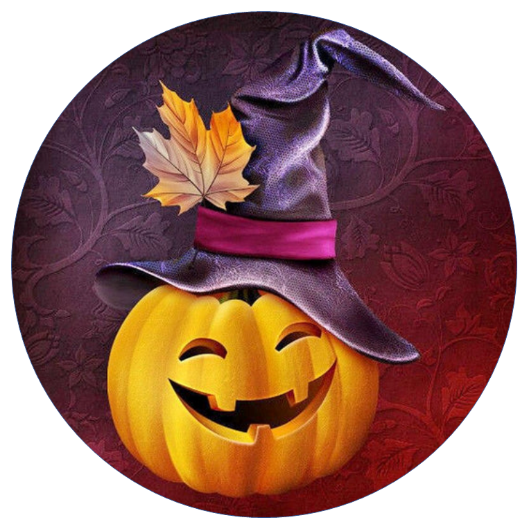 Tortenbild Halloween 12 rund 5 cm 15 stk | Wafer Paper | Mister Kage