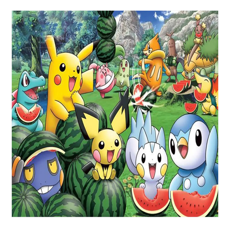 Pokemon Pikachu 19x19 cm med tekst | Rispapir | Mister Kage