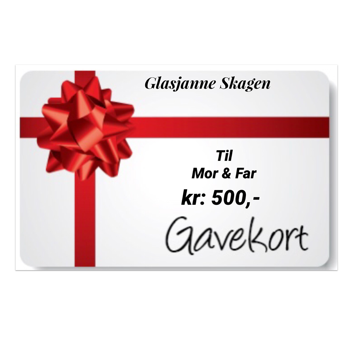 Gavekort til den du holder af.