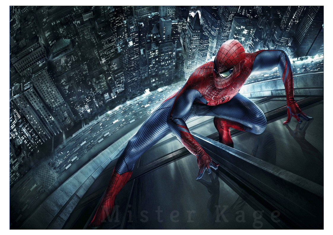 Sukkerprint Spiderman 13, A4 med tekst | Mister Kage