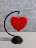 Valentinsgave 2026 - Unikt 3D Rosenhjerte på stativ| Køb her