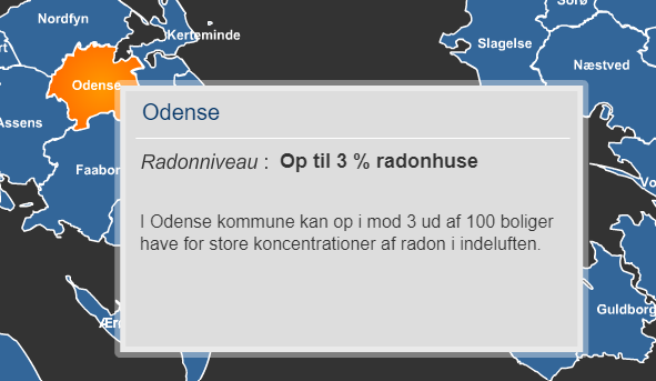 Odense Radonniveau Kort | Danmarks Radonkort