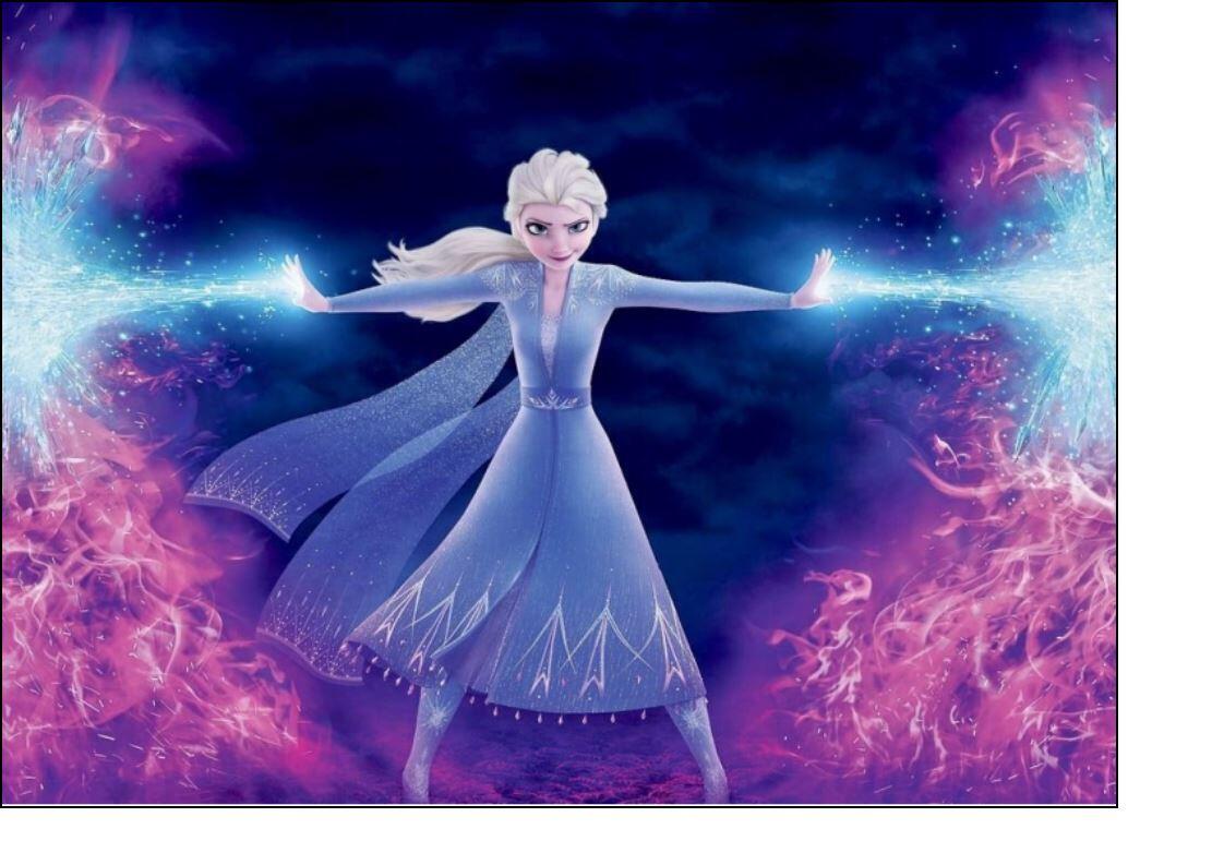 Frozen Fire A3 with text | Your Cake